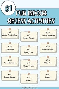 61 Fun Indoor Recess Activity Ideas for Teachers (2026)