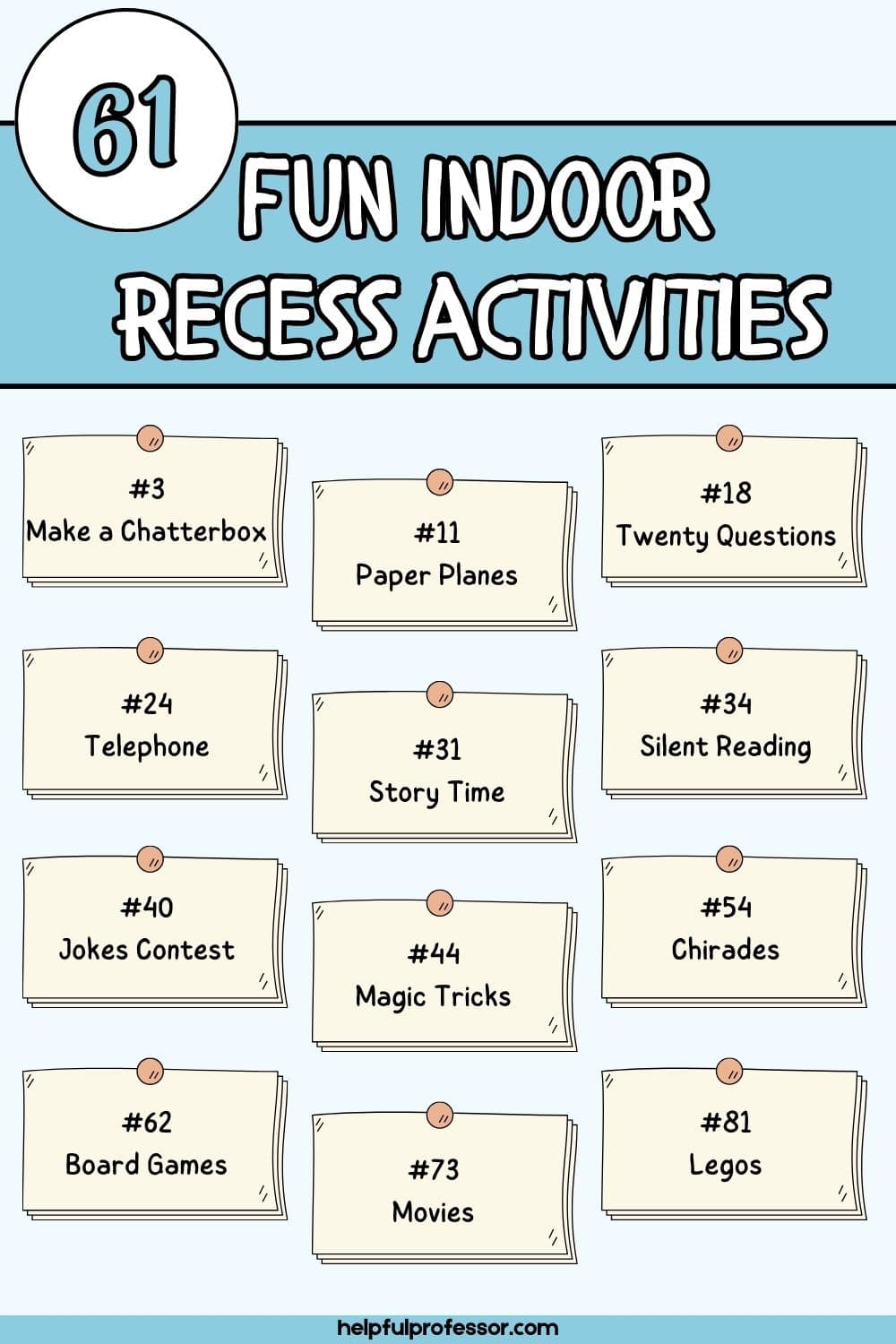 61 Fun Indoor Recess Activity Ideas for Teachers (2025)