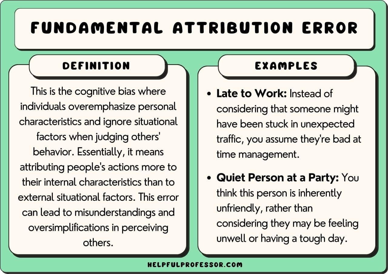 15 Fundamental Attribution Error Examples 2023 
