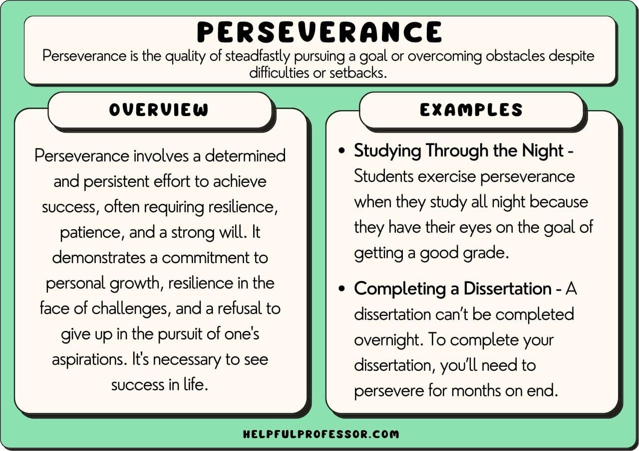 27 Perseverance Examples 2025 