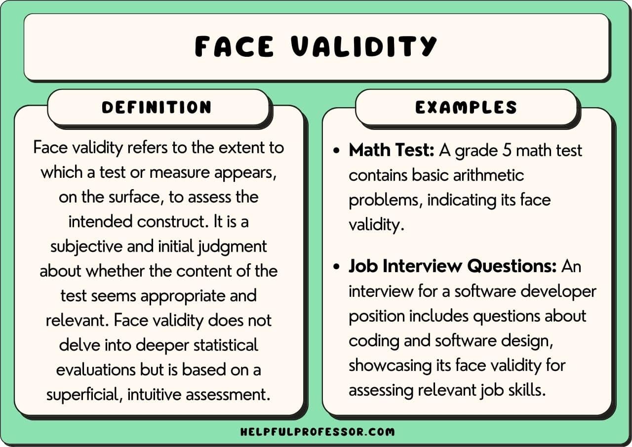 11 Face Validity Examples 2024 