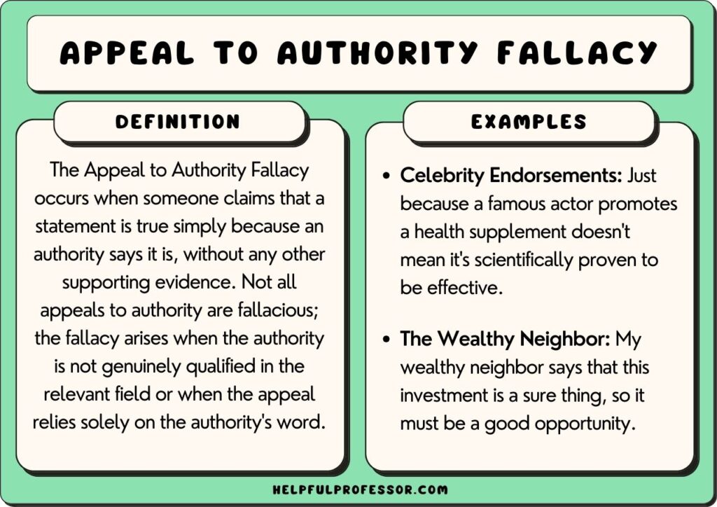 20 Appeal To Authority Fallacy Examples 2024 