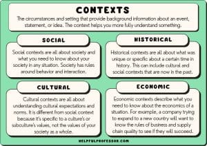 23 Examples of Contexts (Social, Cultural and Historical)