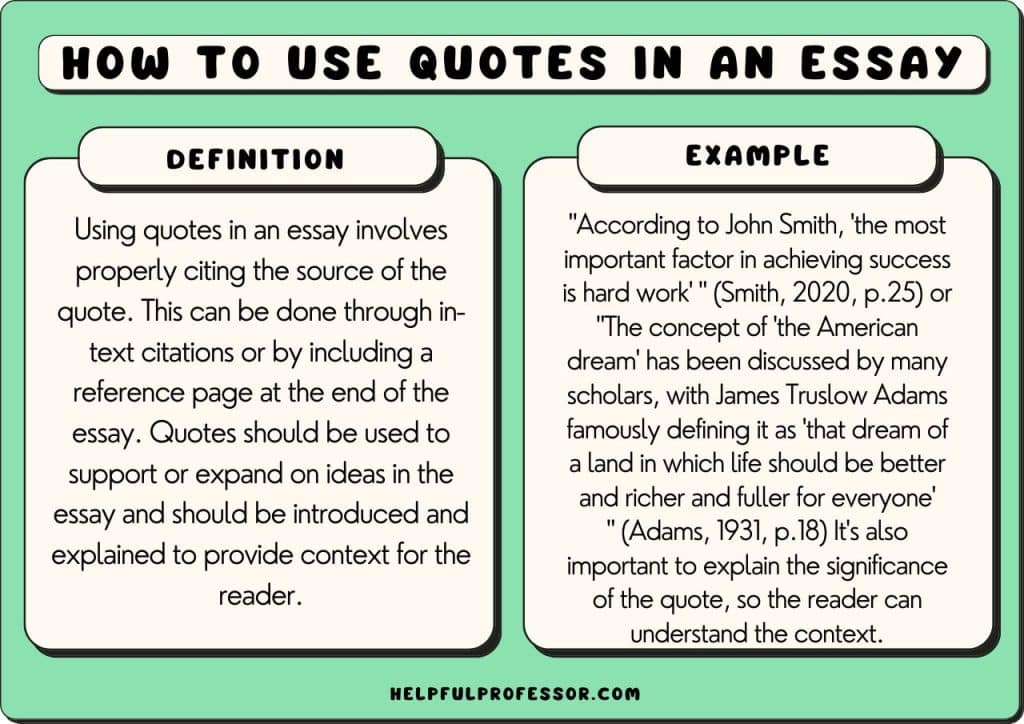 Quotation Essay
