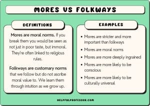 Mores vs Folkways: Similarities and Differences (2023)