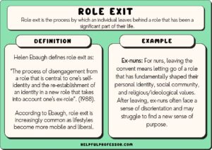 Role Exit: Examples and Stages (Sociology)