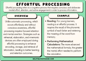 Effortful Processing: Example, Definition, Strategies (2025)