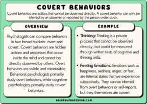 Covert Behavior: 10 Examples and Definition (2025)