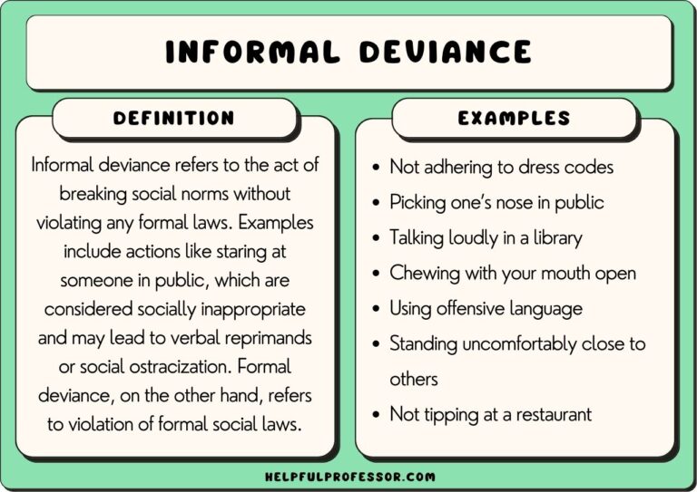 Informal Deviance (Sociology): Definition and Examples (2024)