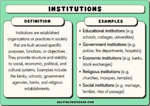 75 Institutions Examples (2025)