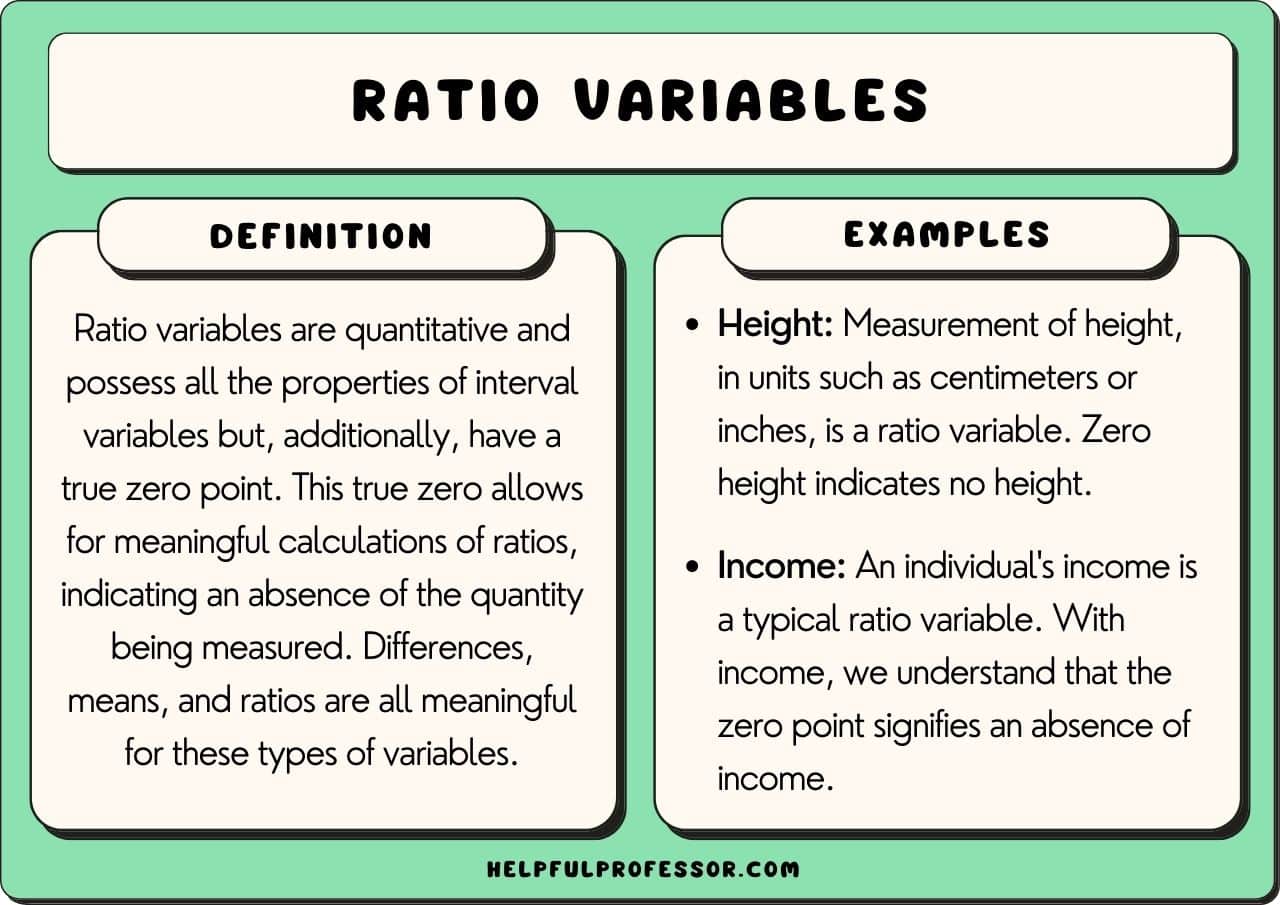 25 Ratio Variable Examples 2024 