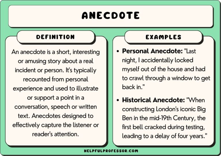 35 Anecdote Examples (Personal, Historical, etc.)
