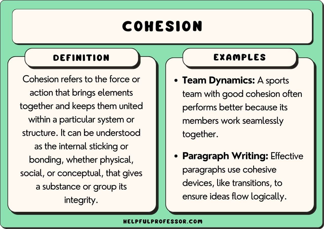 28 Cohesion Examples 2024 