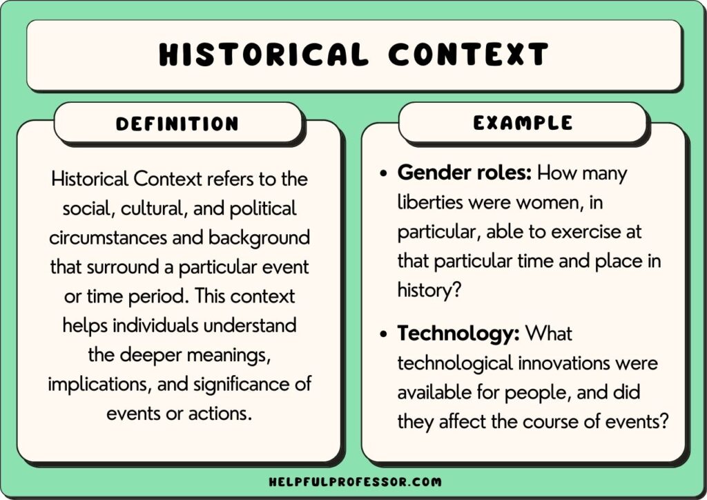 21 Historical Context Examples 2023 