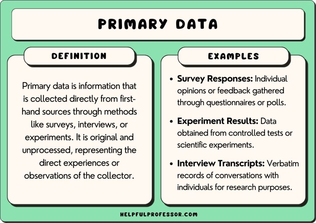 11 Primary Data Examples 2024 