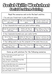 Free Social Skills Worksheets (2025)